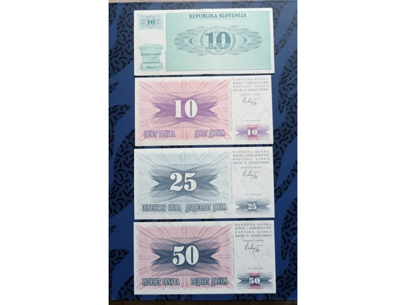 Lot novcanica Bosna i Hercegovina i Slovenija 1992.