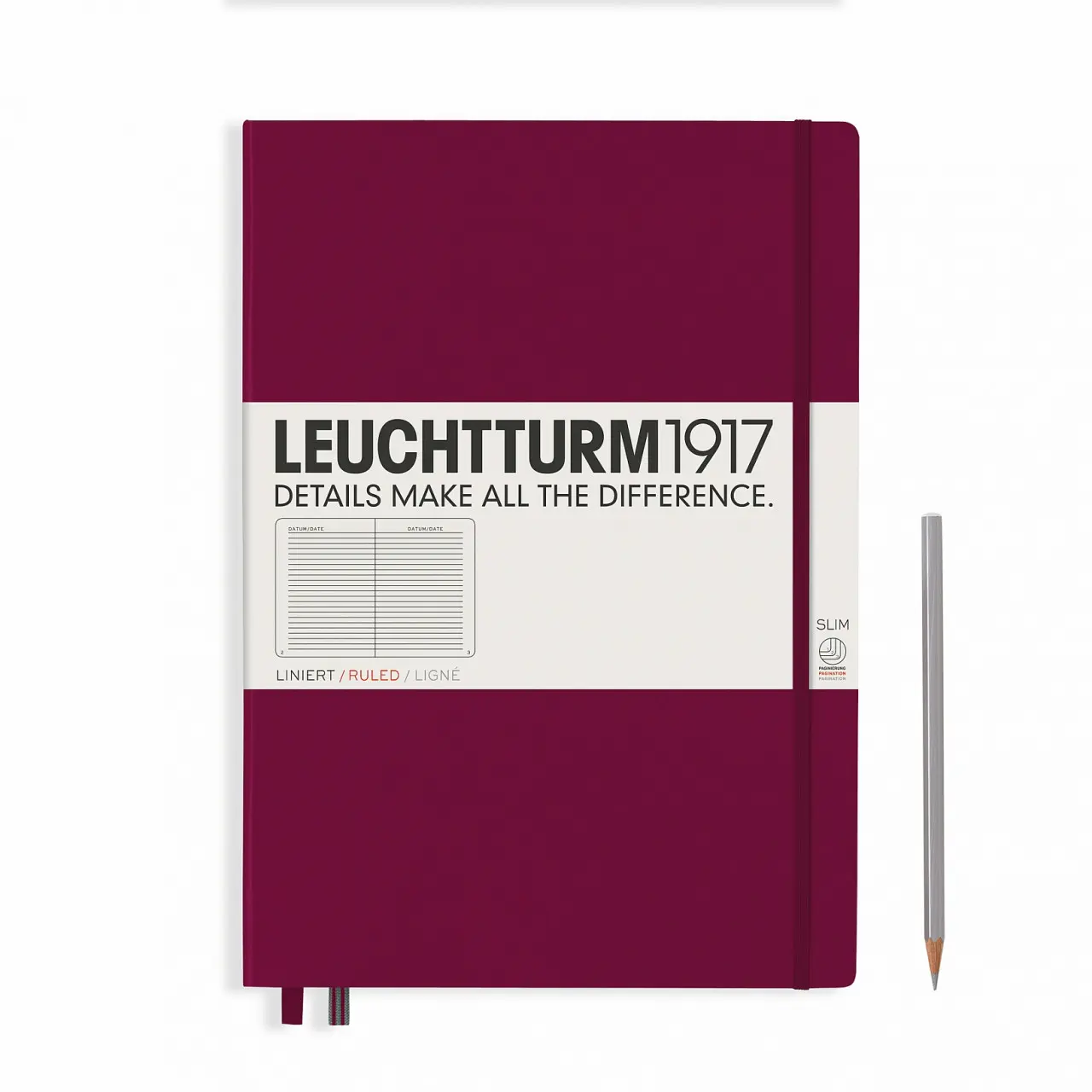 Leuchtturm1917 Notes, Pocket A6, Linije, Tvrd povez, Crveni