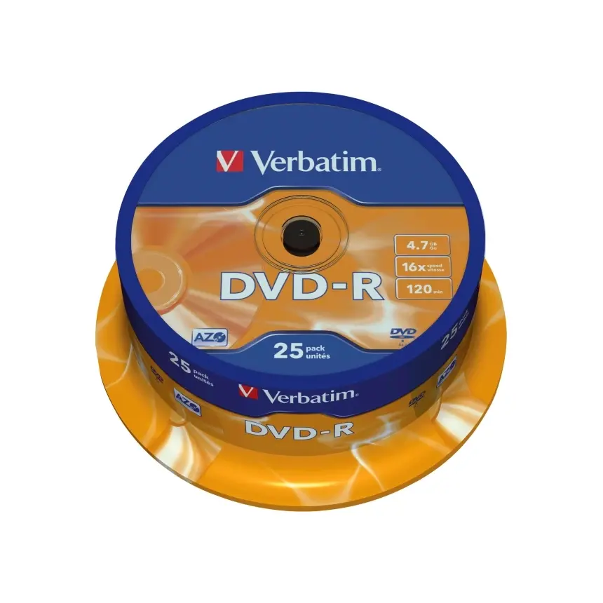 DVD-R Verbatim 16x 25/1 na štapu