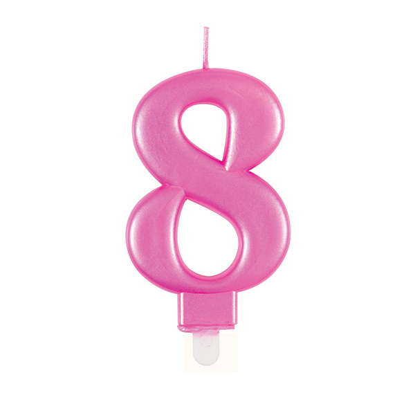 19608U
Candle Number 8 Met Pink