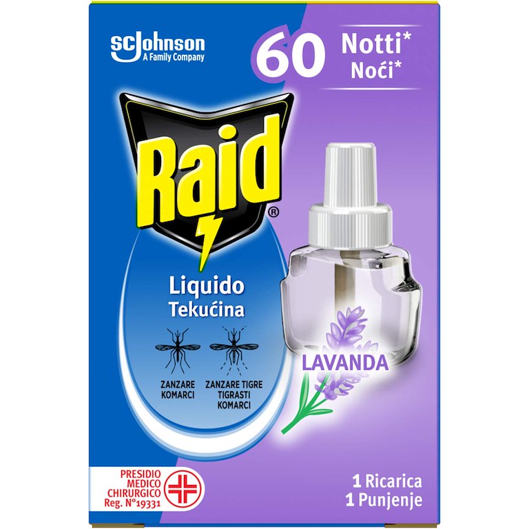 Raid insekticid electric dopuna lavanda 60 noci 36ml raid