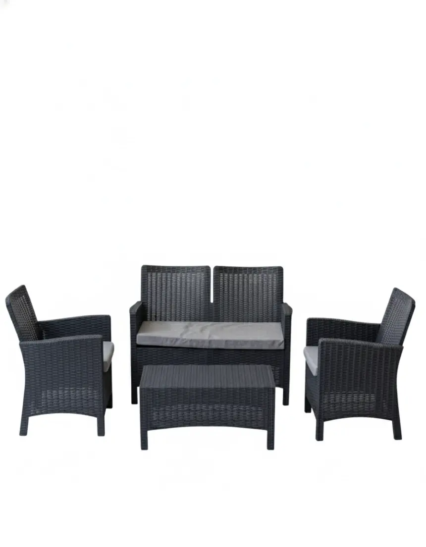Baštenski set Rattan 2 antracit 9402A