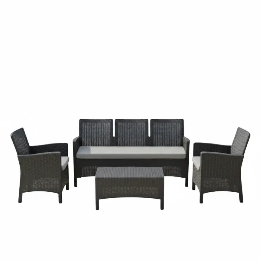 Baštenski set Rattan 3 antracit 9403A