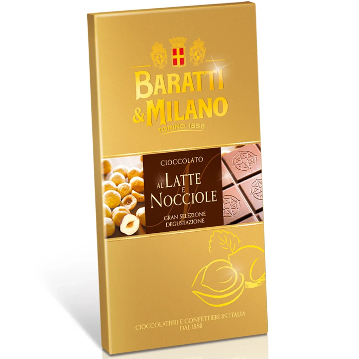 Baratti & Milano Čokolada al latte e nocciole 75g