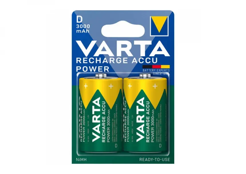 VARTA-56720B Tip D HR20 1,2V 3000mAh, Punjiva NiMH baterija PAK2