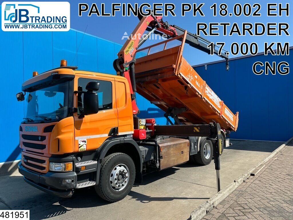 Scania P 340 EURO 6, CNG, 6x2, Retarder, Palfinger, Remote kiper