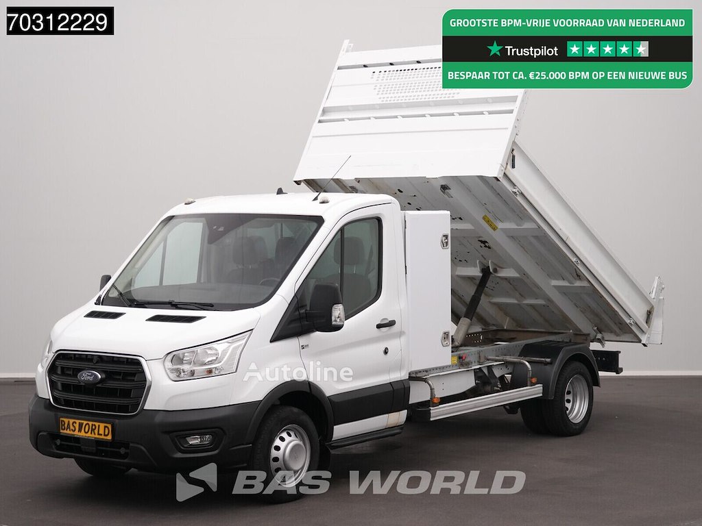 Ford Transit 170pk Kipper met Kist 3,5t Trekhaak Dubbellucht Airco Cr kamion kiper < 3.5t