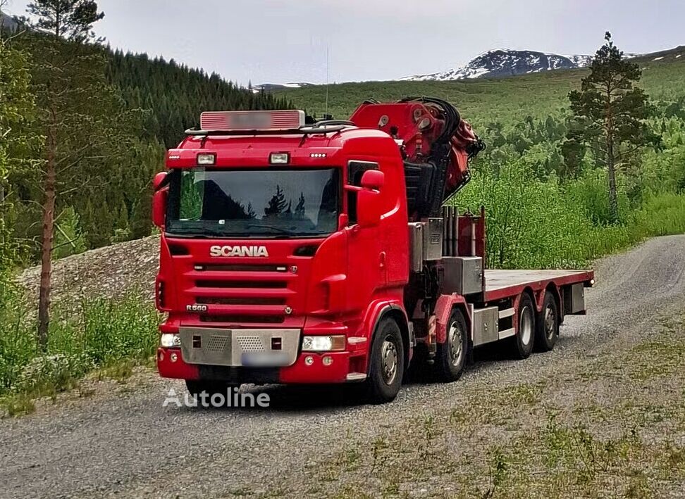 Scania R560 *8x2 *FASSI F1100XP + flyJIB 616 + WINCH *BED 6.5+1.3m kamion platforma