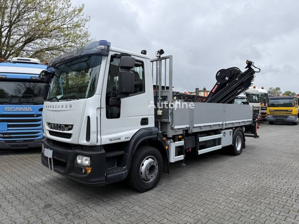 IVECO EuroCargo 150E25 Hiab 144-5 bis 19 Meter kamion s ravnom platformom