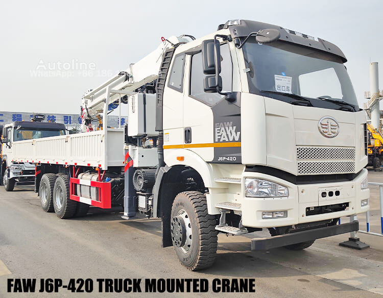 Novi FAW Used FAW J6P truck mounted crane kamion s ravnom platformom