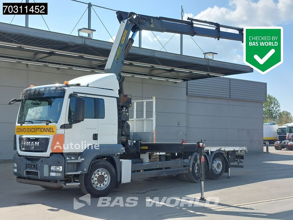 MAN TGS 26.440 TGS 6X2 Palfinger PK29002 Kran Crane Lift-Axle Manual kamion s ravnom platformom