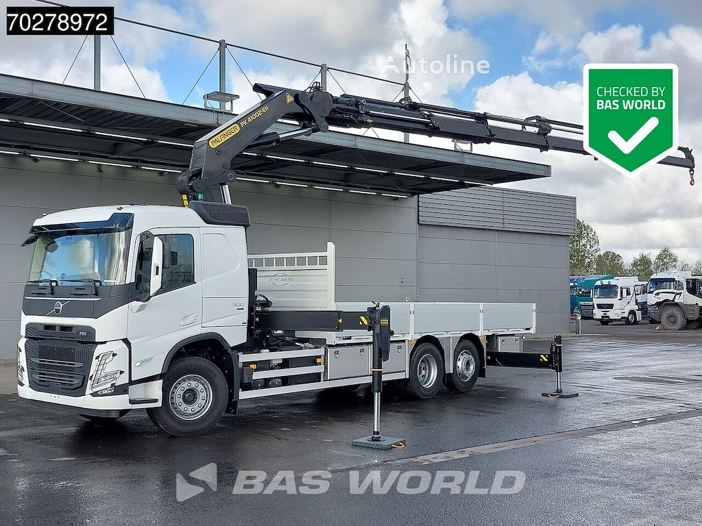 Novi Volvo FM 500 6X2 NEW! Palfinger PK41002 EH Crane Kran Lift+Steering Ax kamion s ravnom platformom