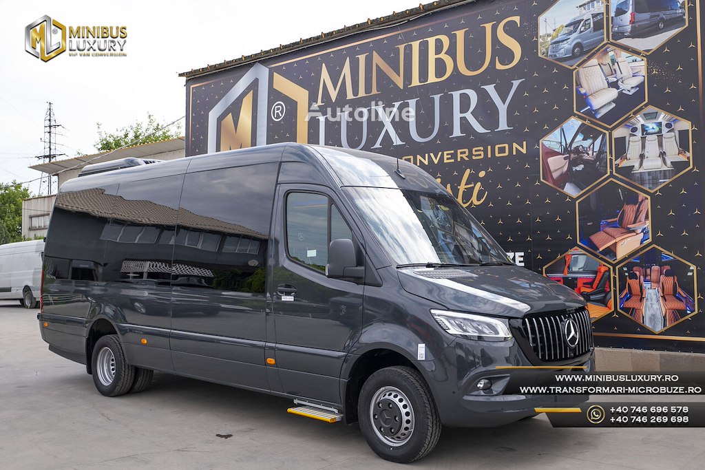 Novi Mercedes-Benz Sprinter 519, 19+1+1, Black-Grey, COC Included putnički minibus