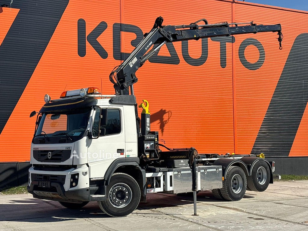 Volvo FMX 330 6x2 HIAB 144E-3 / MULTILIFT XR 20 ton / L=5100 mm kamion rol kiper