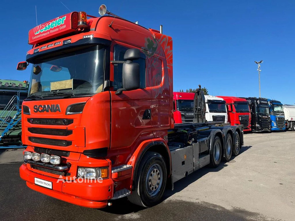 Scania R500 8x4*VELSYCON Combilift*Silosteller*Abroller kamion rol kiper