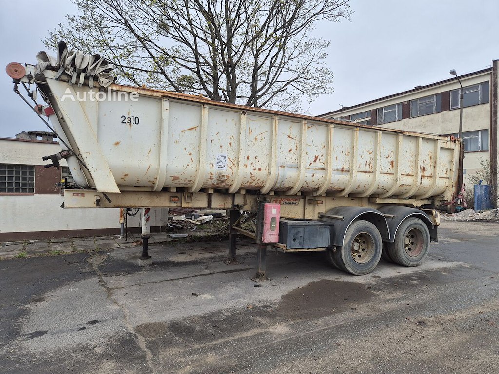 Fruehauf tipper 29m3 semi trailer, stell suspension, 2 axel, full stell poluprikolica kipera