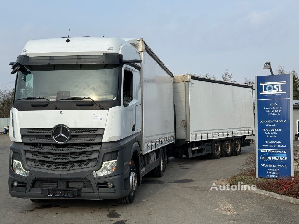 Mercedes-Benz Actros 2548 kamion sa klizna zavesa cerada + prikolica sa kliznom ceradom