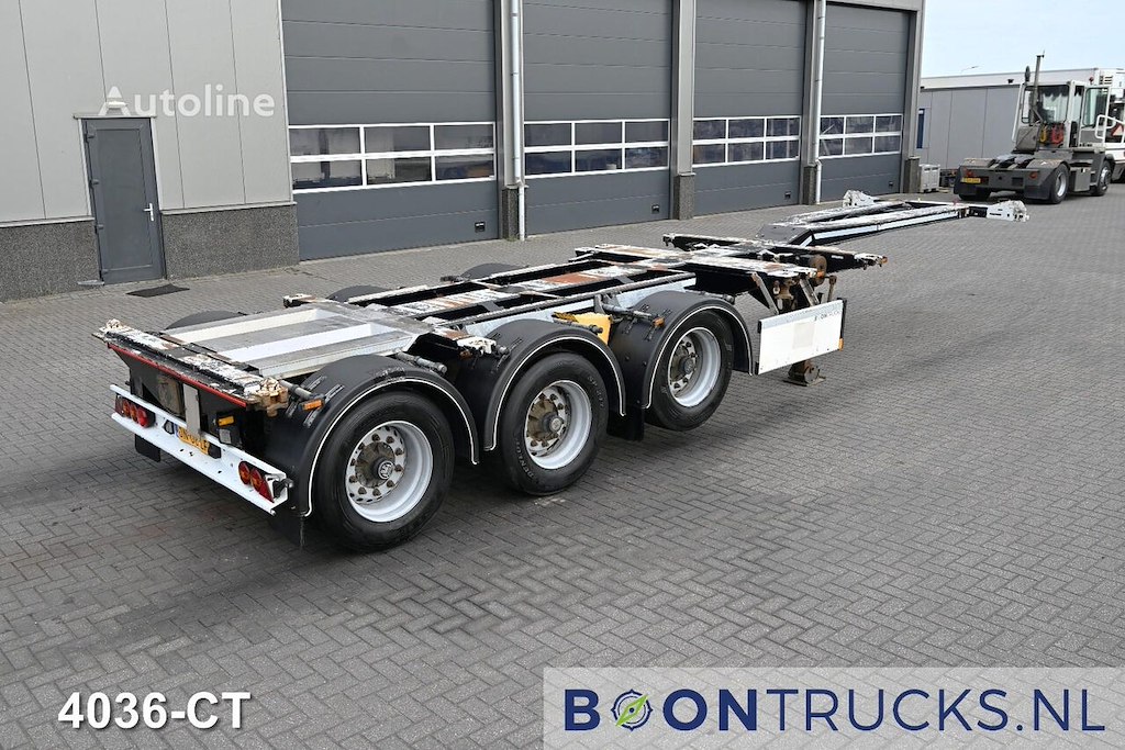 D-Tec FLEXITRAILER 2x20-30-40-45ft HC * ADR * 3x EXTANDABLE * LIFT AXL poluprikolica za prevoz kontejnera