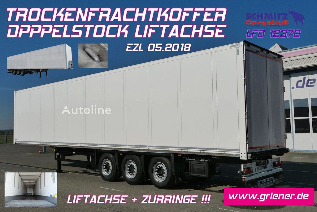 Schmitz Cargobull SKO 24/ DOPPELSTOCK /LASI 12642 XL furgon poluprikolica