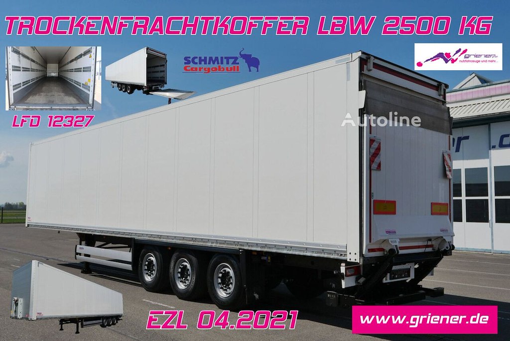 Schmitz Cargobull SKO 24/ LBW 2500 kg / LIFTACHSE /LADEBORDWAND furgon poluprikolica