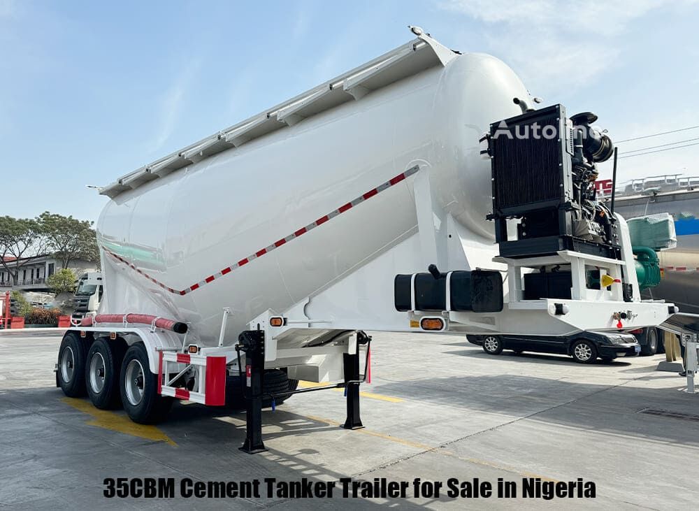 Nova Titan 3 Axle cement tanker trailers for sale in Nigeria cisterna za prevoz cementa