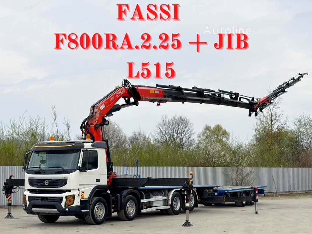 Volvo FMX 460 * KRAN + JIB + FUNK + Anhänger! 6x4 * TOP kamion platforma + prikolica platforma