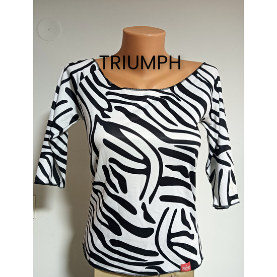 TRIUMPH belo crna zebra majica M