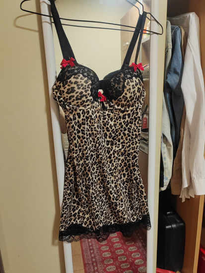 Leopard negliže bebi doll