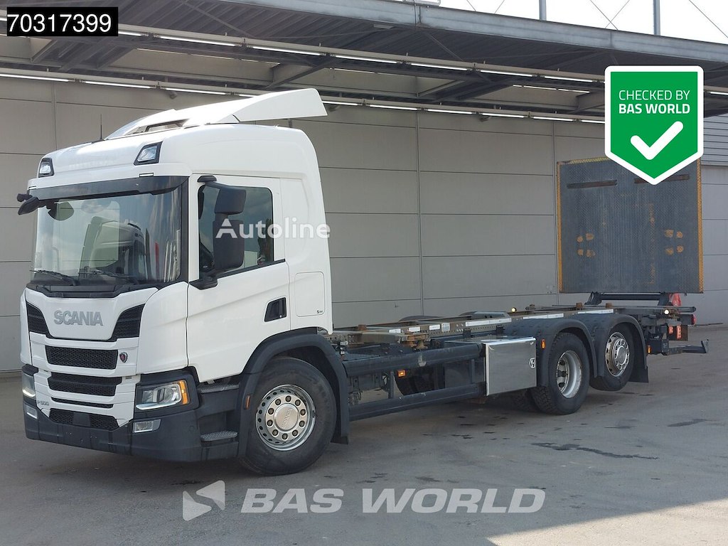 Scania P500 P 6X2 BDF 2500kg Ladebordwand Retarder Lift+steering axle F vozilo za prevoz kontejnera