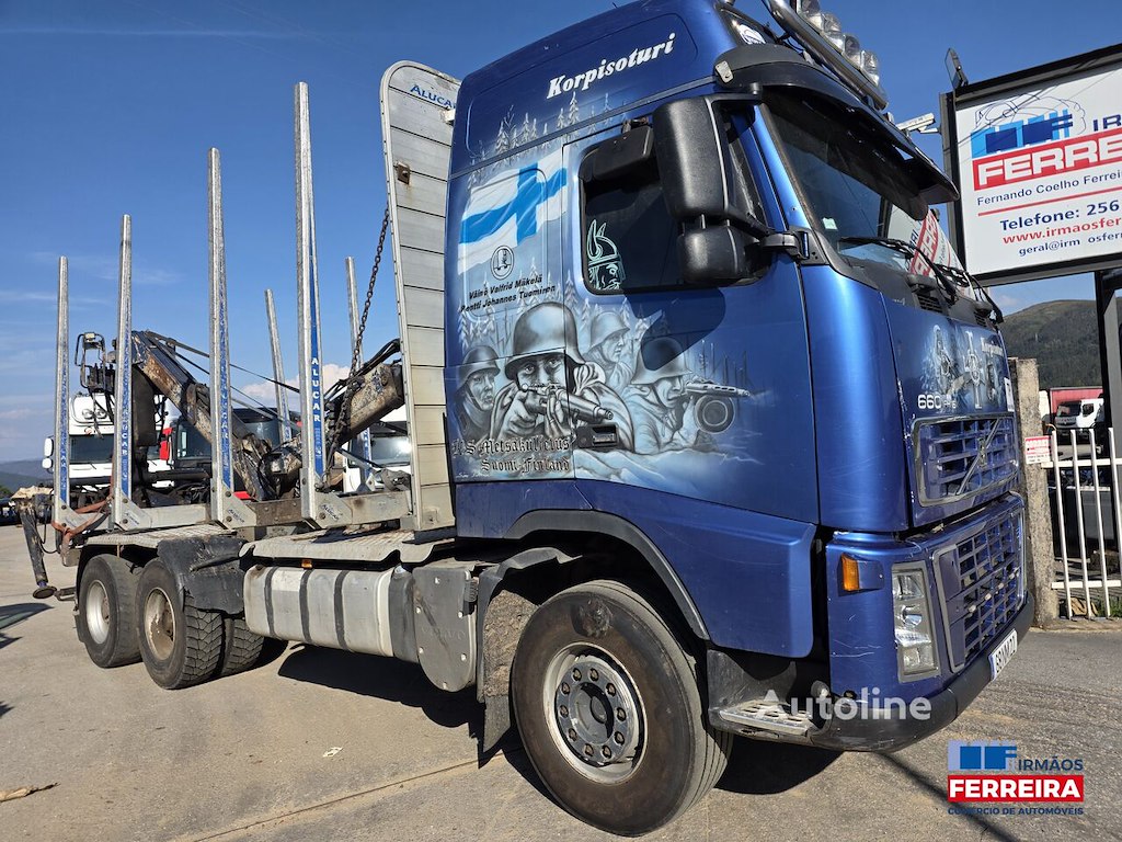 Volvo FH16 660 6x4 grua kesla kamion za prevoz drva