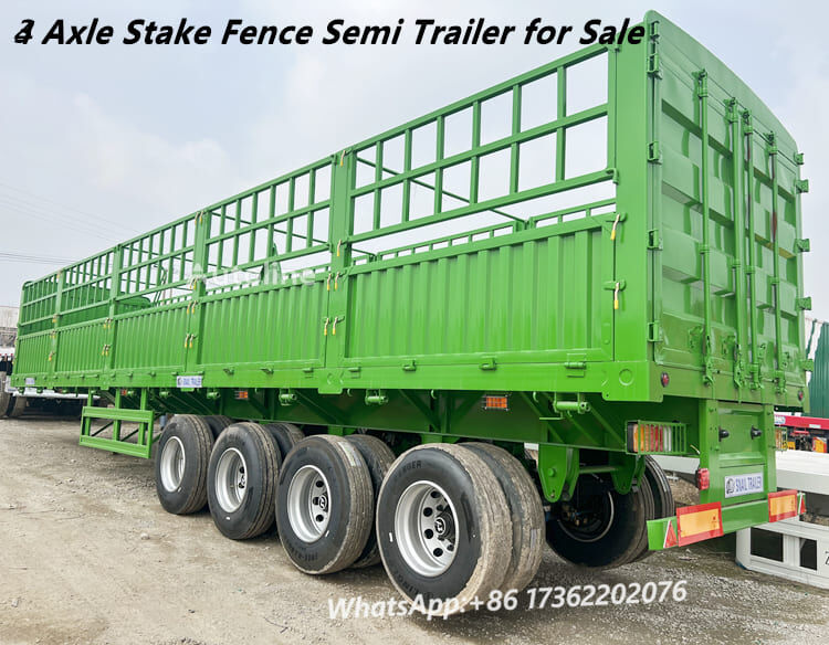 Nova Snail New 4 Axle Stake Fence Semi Trailer for Sale in Cameroon poluprikolica male tonaže