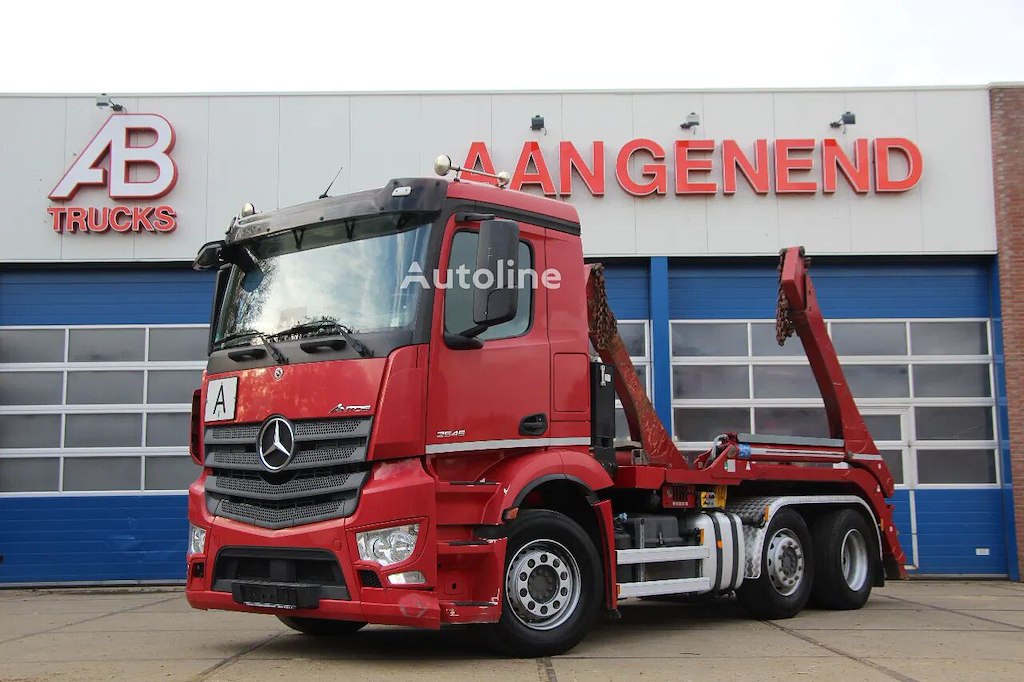 Mercedes-Benz Antos 2545 - 218 TKM - 6x2 - SKIP LOADER PALFINGER - RETARDER - kamion sa kukom za podizanje tereta
