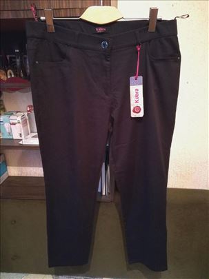 Odlicne ženske pantalone za punije Kubra 56 Crne