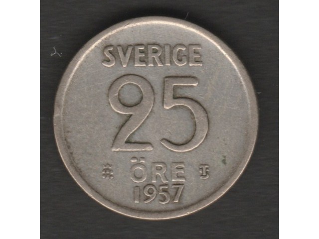 25 Öre - 1957 - Sweden, Švedska
