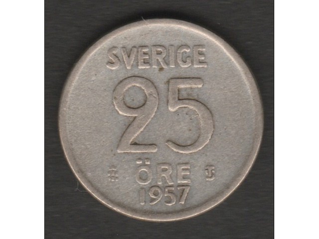 25 Öre - 1957 - Sweden, Švedska
