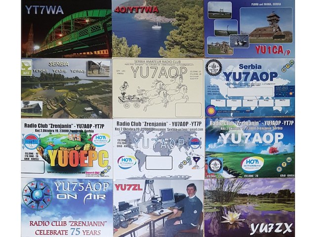 QSL Kartice `RADIO KLUB ZRENJANIN` Jugoslavija LOT