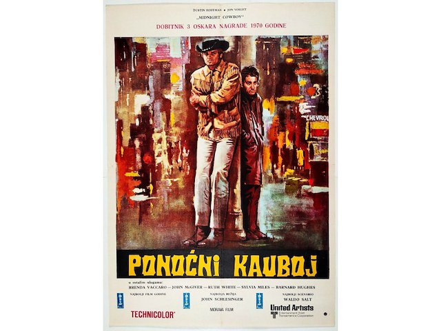 PONOĆNI KAUBOJ (1969) Dustin Hoffman PLAKAT