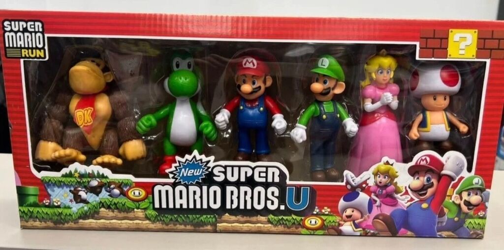 Set figurica Super Mario – 6 likova - Komplet sadrži: Mario, Luigi