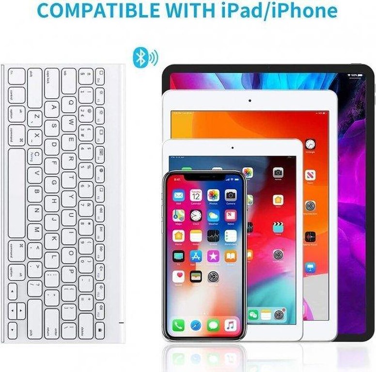 OMOTON KB166 BEZICNA TASTATURA ULTRA SLIM ZA IPAD I IPHONE | Cene