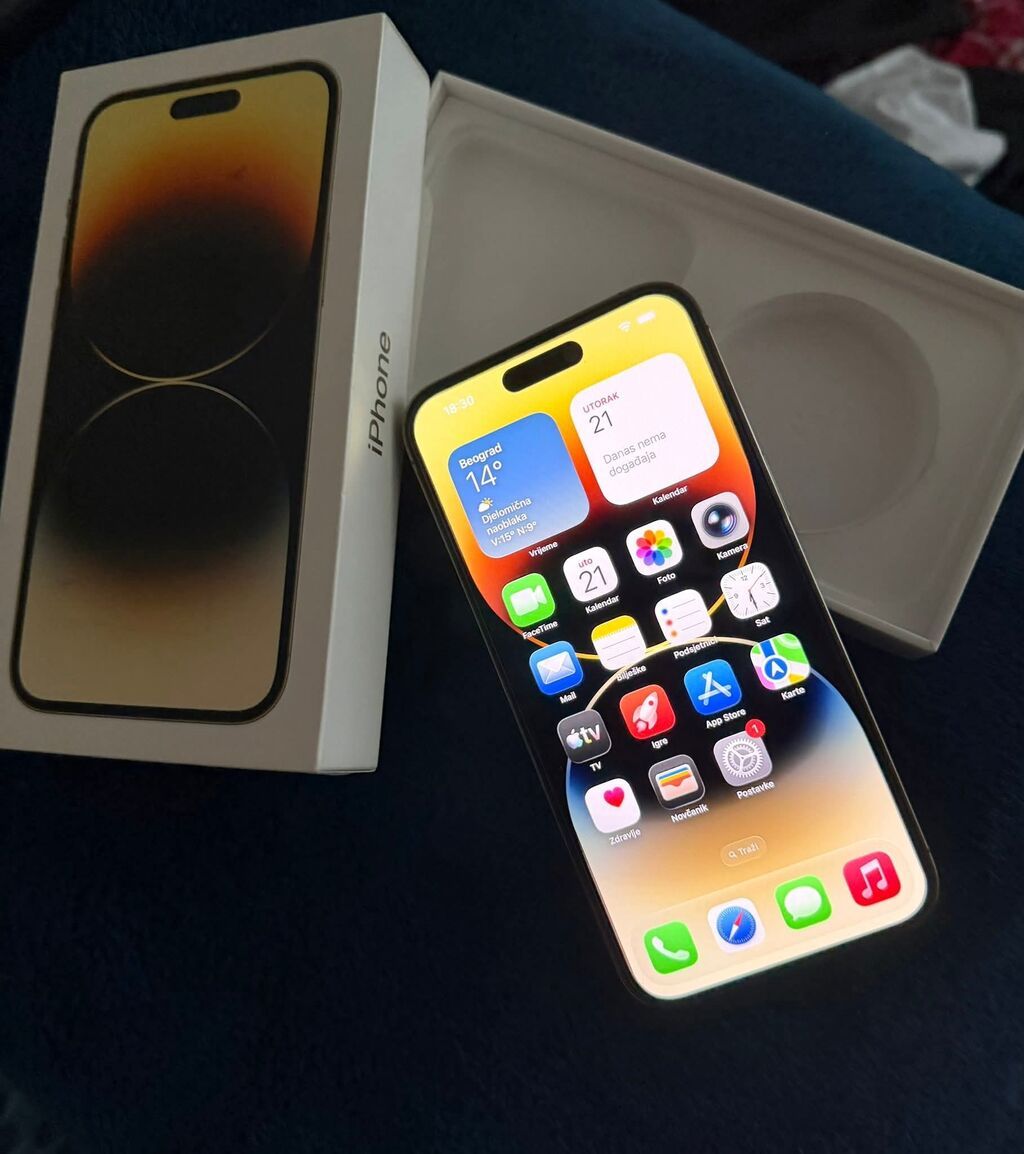 IPhone 14 Pro Max 256GB Gold – kao nov Telefon je u odličnom stanju