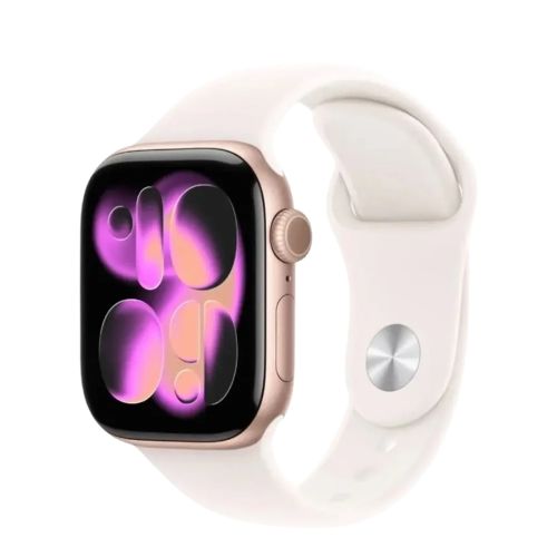Apple Watch S11 GPS 42mm Rose Gold Aluminium Case with Light Blush Sport Band - S/M meu04rk/a