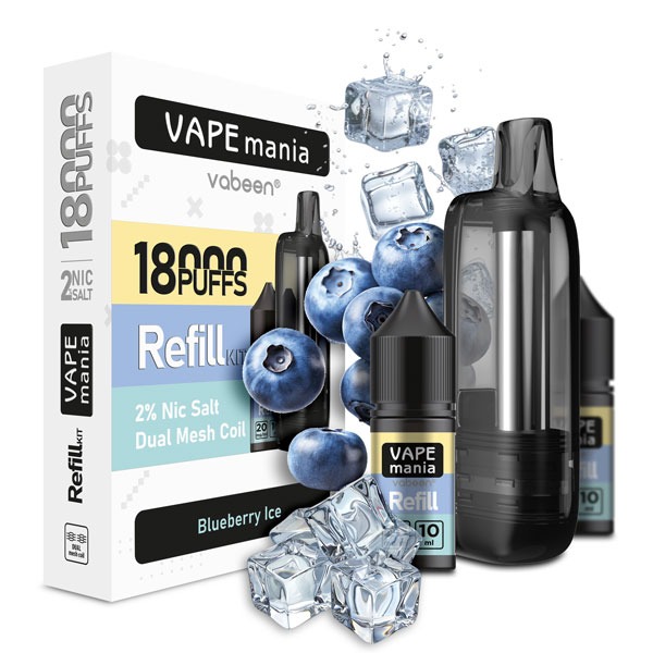VAPE MANIA 18000 PUFFS Refill – Blueberry Ice 20mg