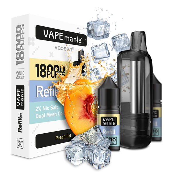 VAPE MANIA 18000 PUFFS Refill – Peach Ice 20mg