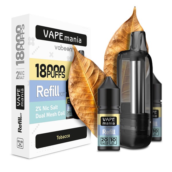VAPE MANIA 18000 PUFFS Refill – Tobacco 20mg