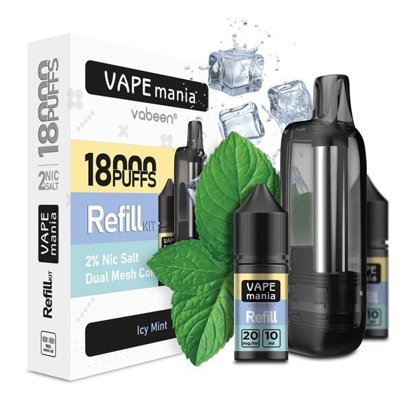 VAPE MANIA 18000 PUFFS Refill – Icy Mint 20mg