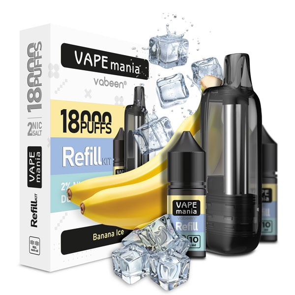 VAPE MANIA 18000 PUFFS Refill – Banana Ice 20mg