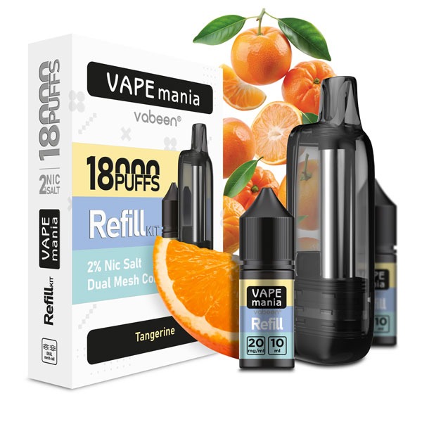VAPE MANIA 18000 PUFFS Refill – Tangerine 20mg