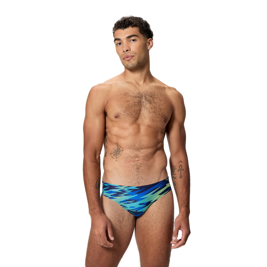Speedo Hyper Boom Printed Brief Navy Blue