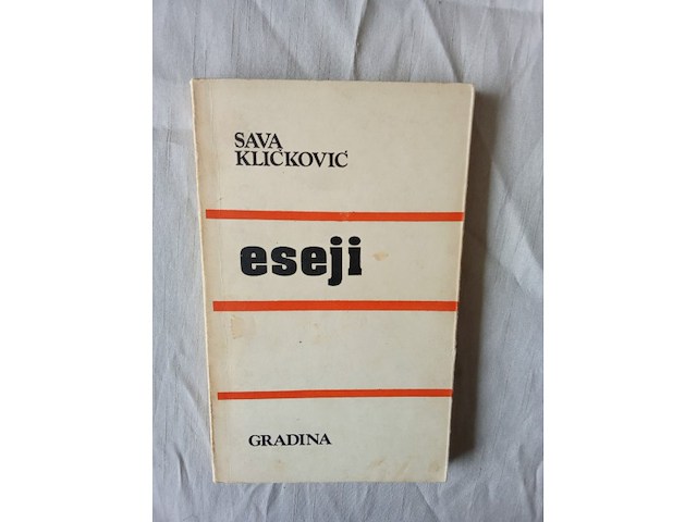 Eseji-Sava Kličković