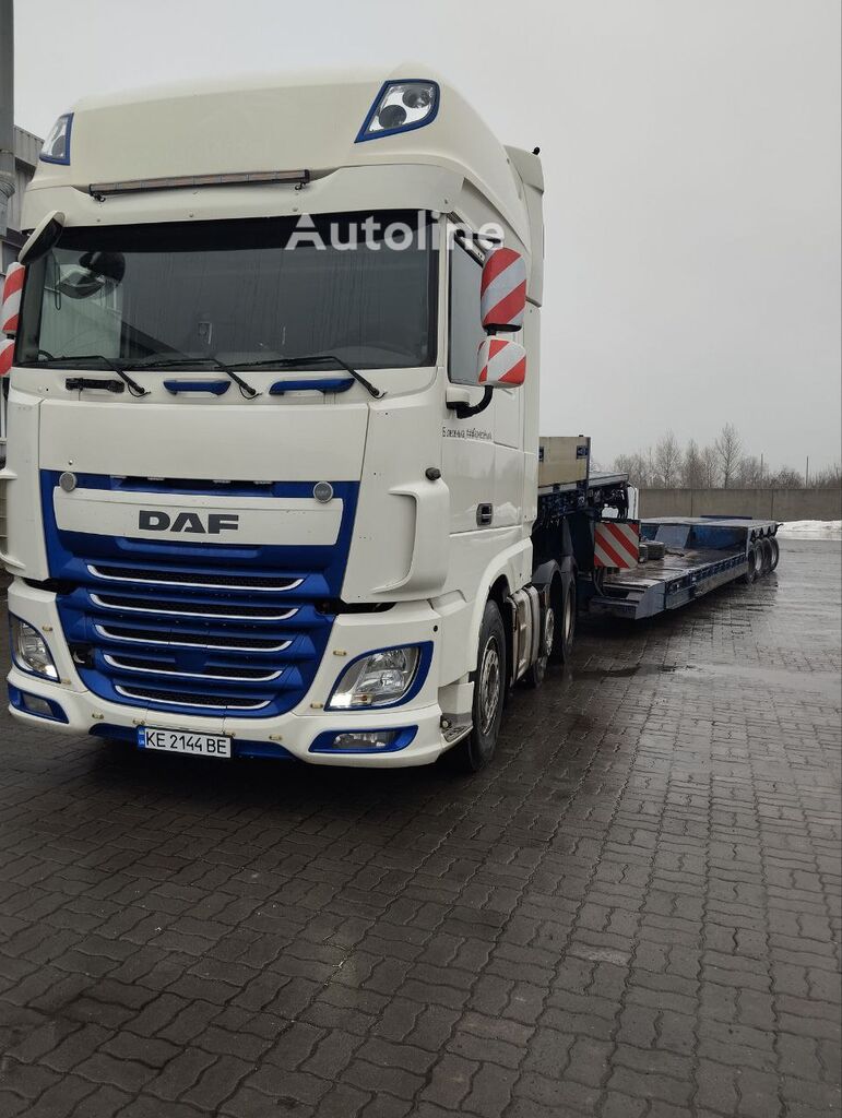 DAF XF 105 510 tegljač + poluprikolica sa niskom platformom